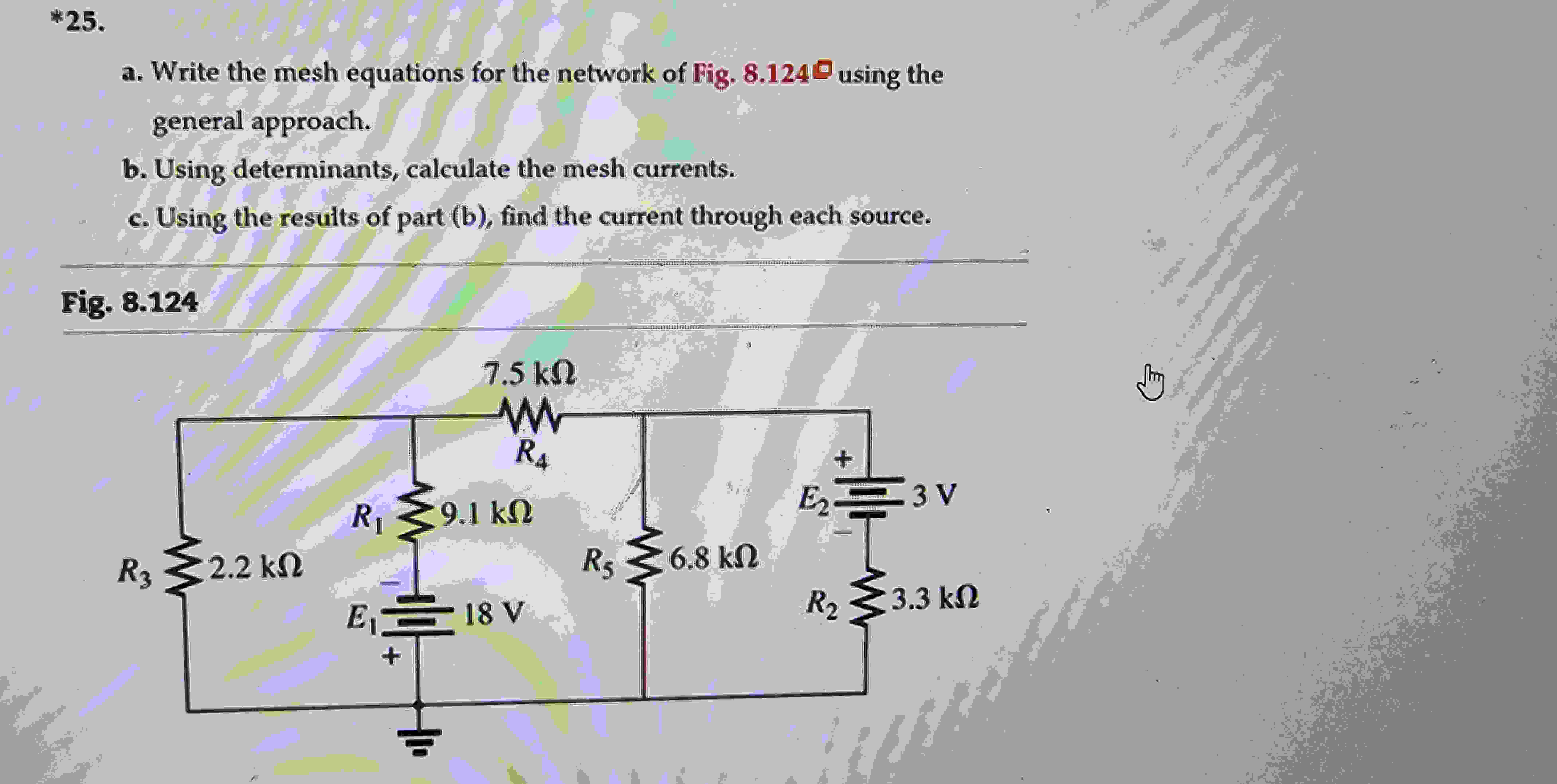a. ﻿Write the mesh equations for the network of Pig. | Chegg.com