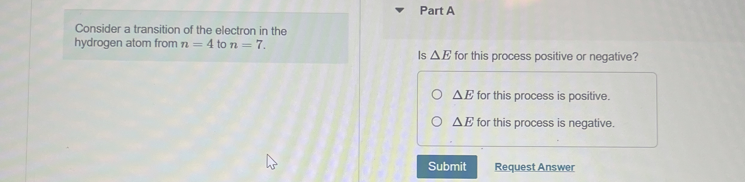 Solved Consider a transition of the electron in thehydrogen | Chegg.com