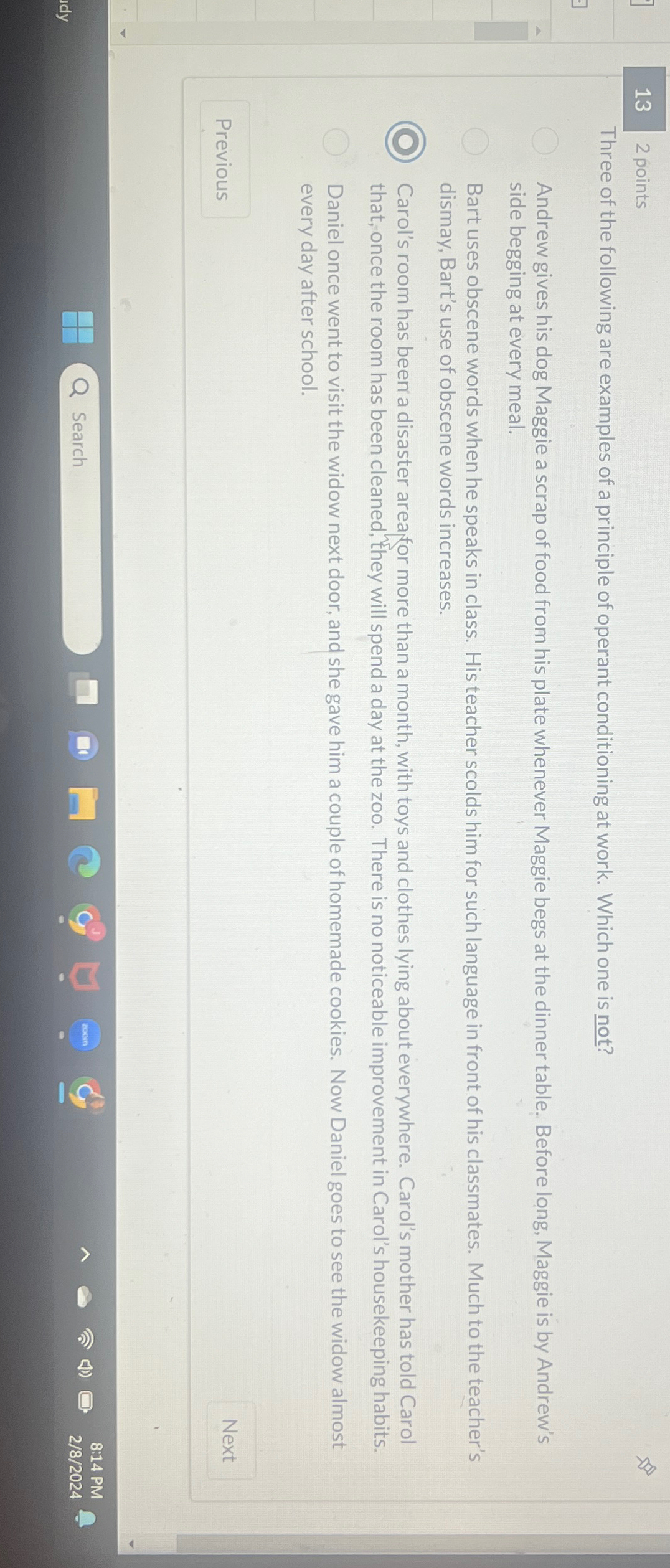 Solved 132 ﻿pointsThree of the following are examples of a | Chegg.com