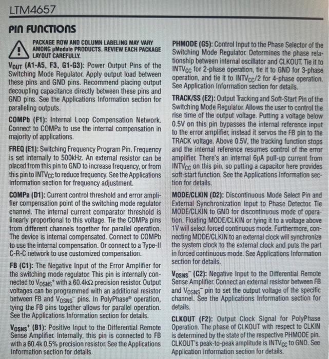 Solved How do you put these pin functions in an 8A, 1.0V | Chegg.com