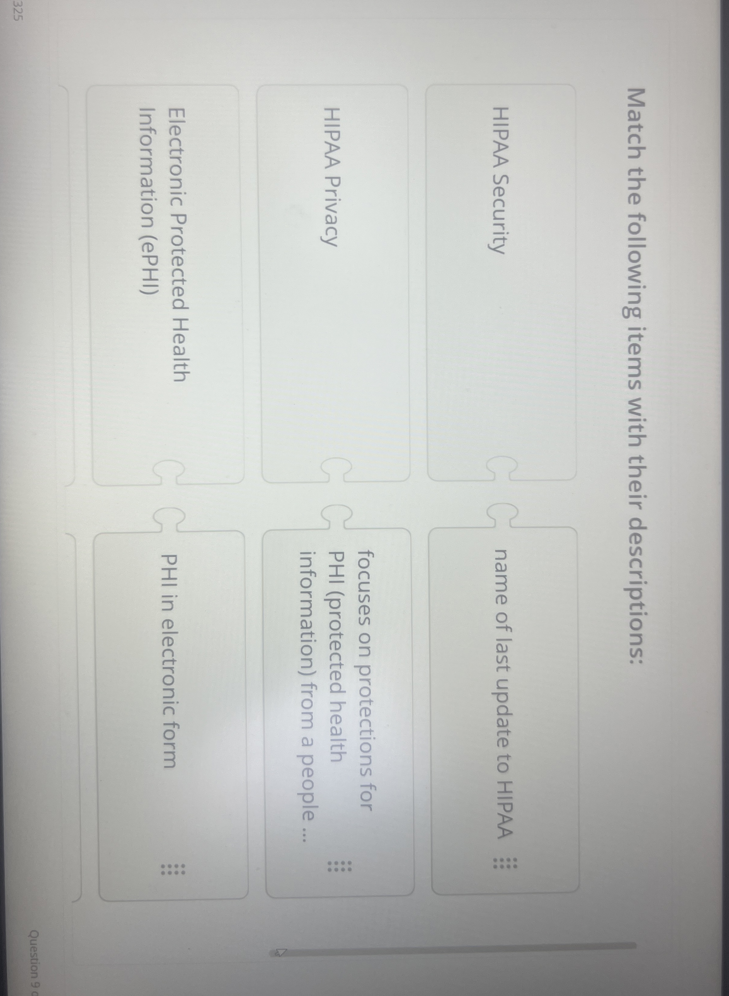 Solved Match the following items with their descriptions: | Chegg.com