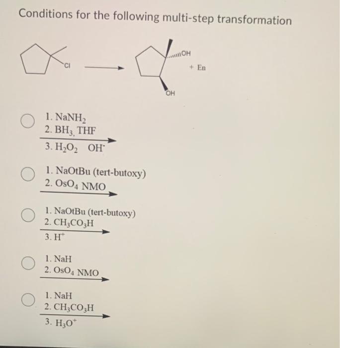 Solved Conditions for the following multi-step | Chegg.com