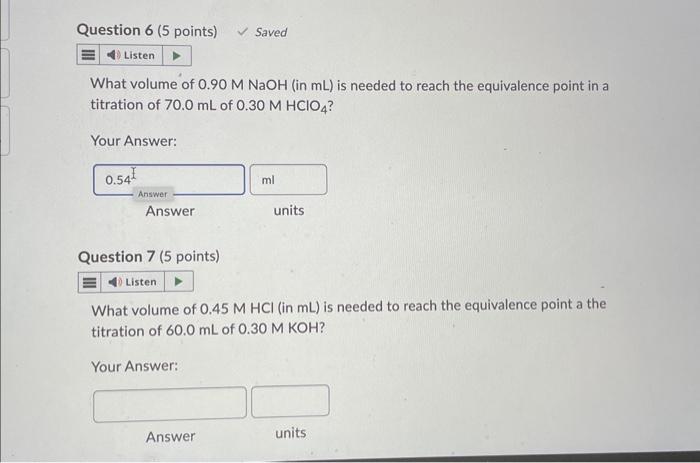 Solved What volume of 0.90MNaOH (in mL ) is needed to reach | Chegg.com