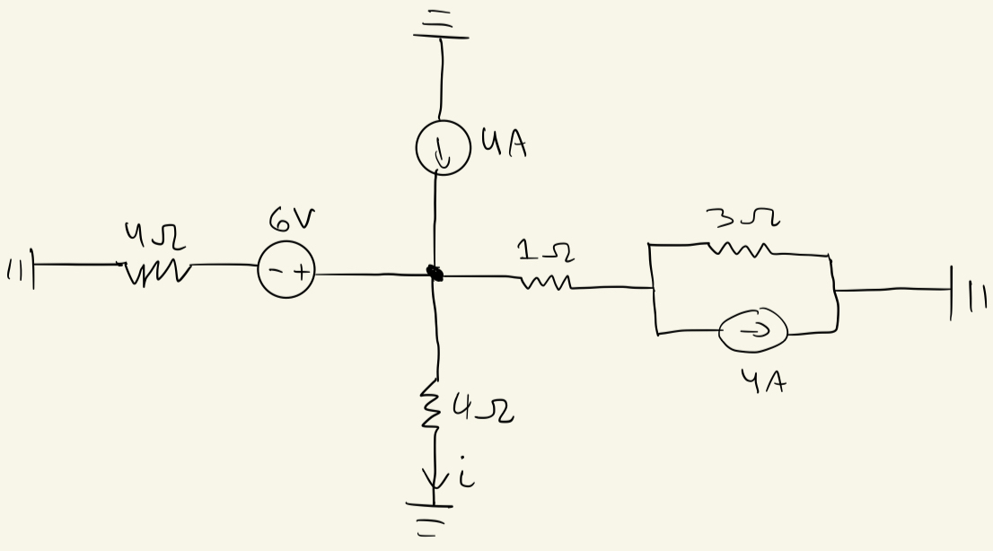 Solved Determine i from the circuit below using node voltage | Chegg.com