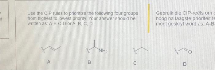 Use The Cip Rules To Prioritize The Following Four