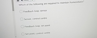 Solved Which of the following are required to maintain | Chegg.com