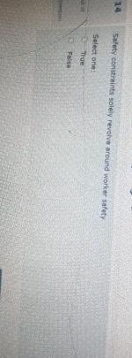 Solved Safety constraints solely revolve around worker | Chegg.com