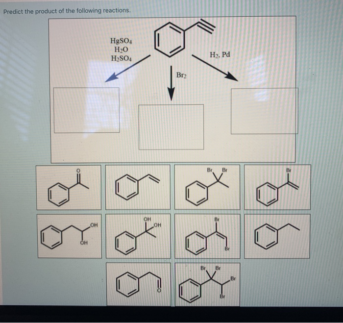 Solved Predict the product of the following reactions. HgSO4 | Chegg.com