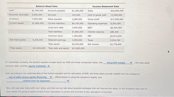 Solved If I remember correctly, the DuPont equation breaks | Chegg.com