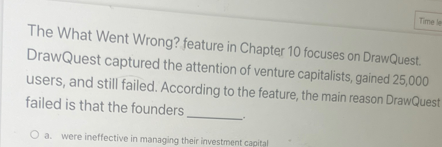 Solved The What Went Wrong? feature in Chapter 10 ﻿focuses | Chegg.com