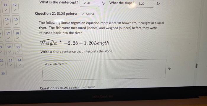 Solved The Following Linear Regresion Equation Represents 18 