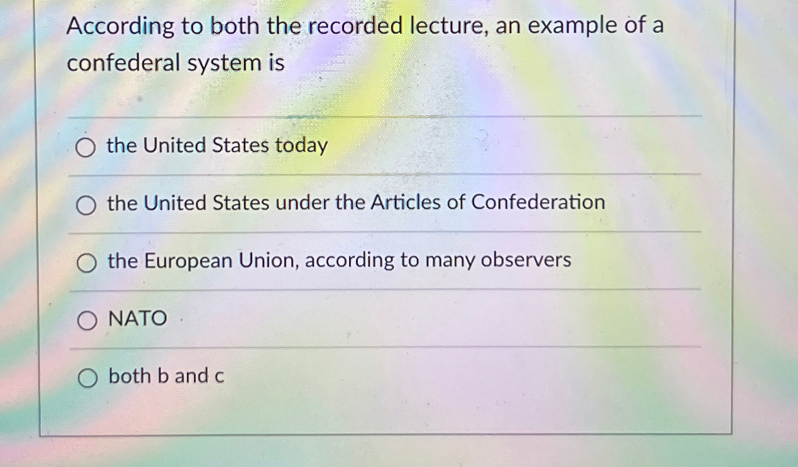 Solved According to both the recorded lecture, an example of | Chegg.com