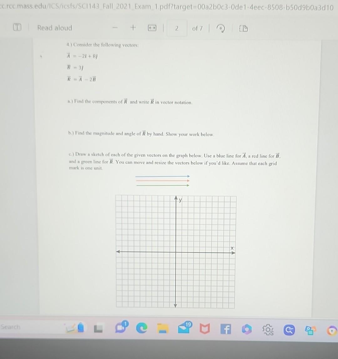 Solved 4.) Consider the following vectors: | Chegg.com