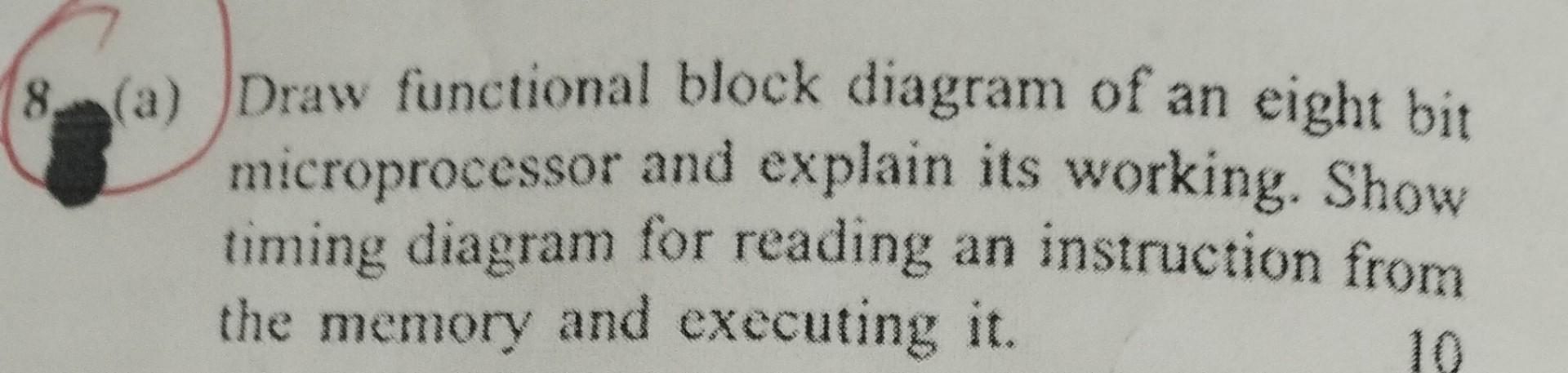 Solved Draw functional block diagram of an eight bit | Chegg.com