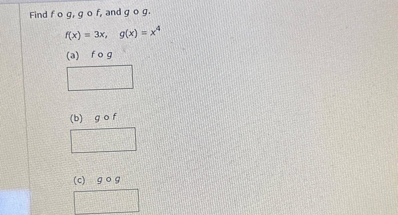 Solved Find f@g,g@f, ﻿and | Chegg.com