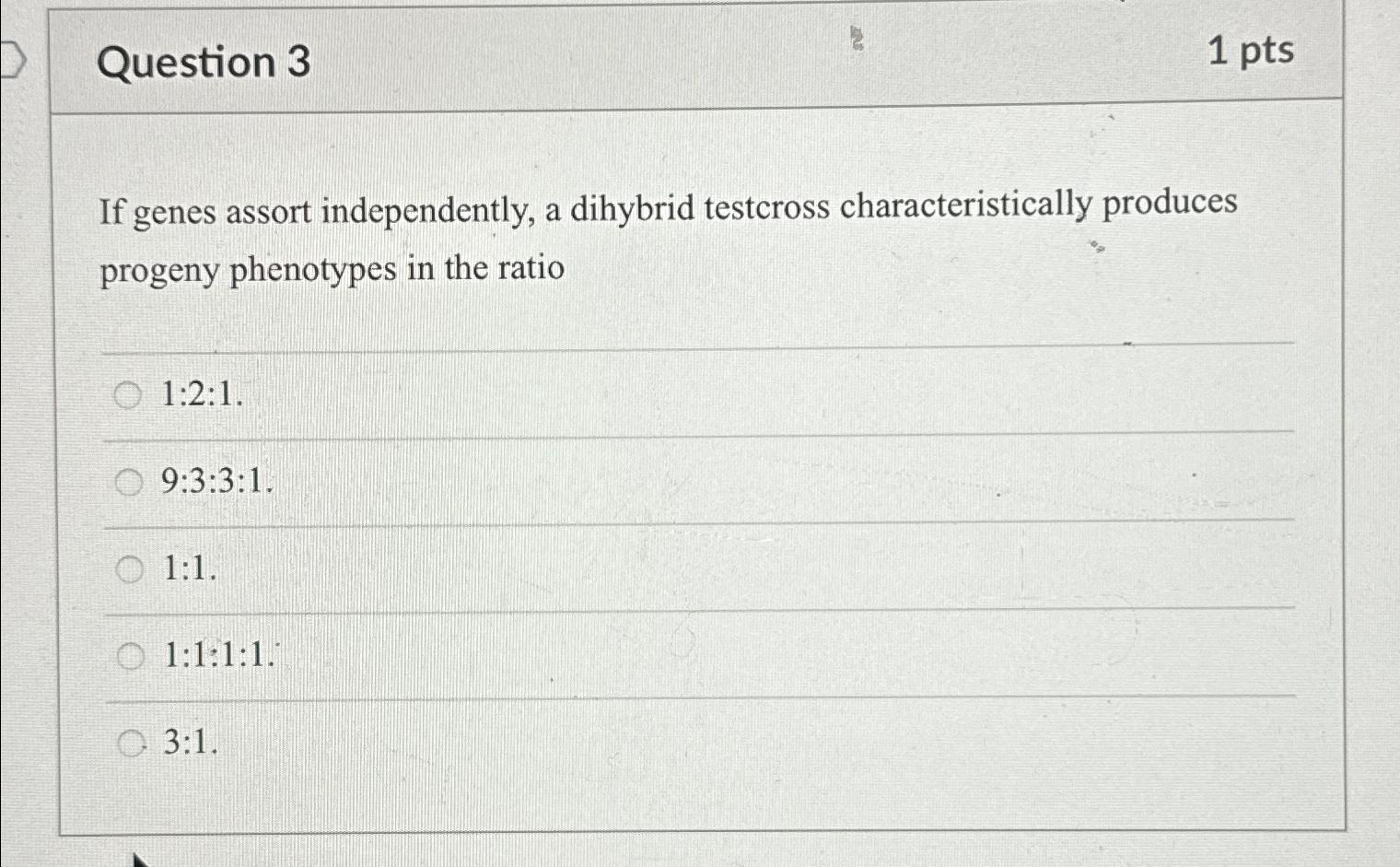 Solved Question 31 ﻿ptsIf genes assort independently, a | Chegg.com