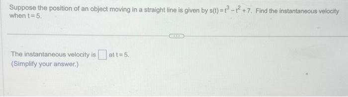 Solved Suppose the position of an object moving in a | Chegg.com