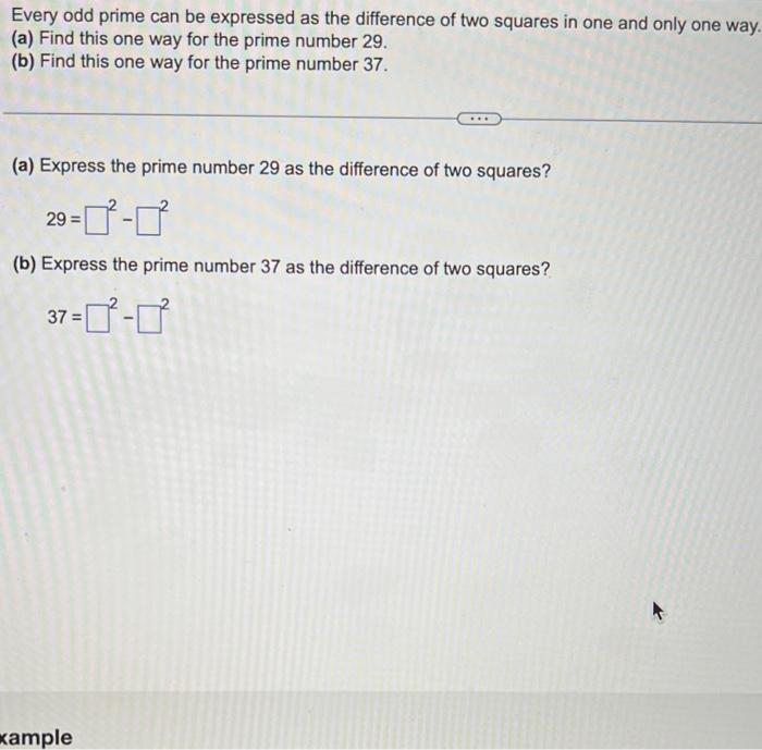 Solved Every odd prime can be expressed as the difference of | Chegg.com