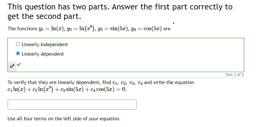 Solved This question has two parts. Answer the first part | Chegg.com