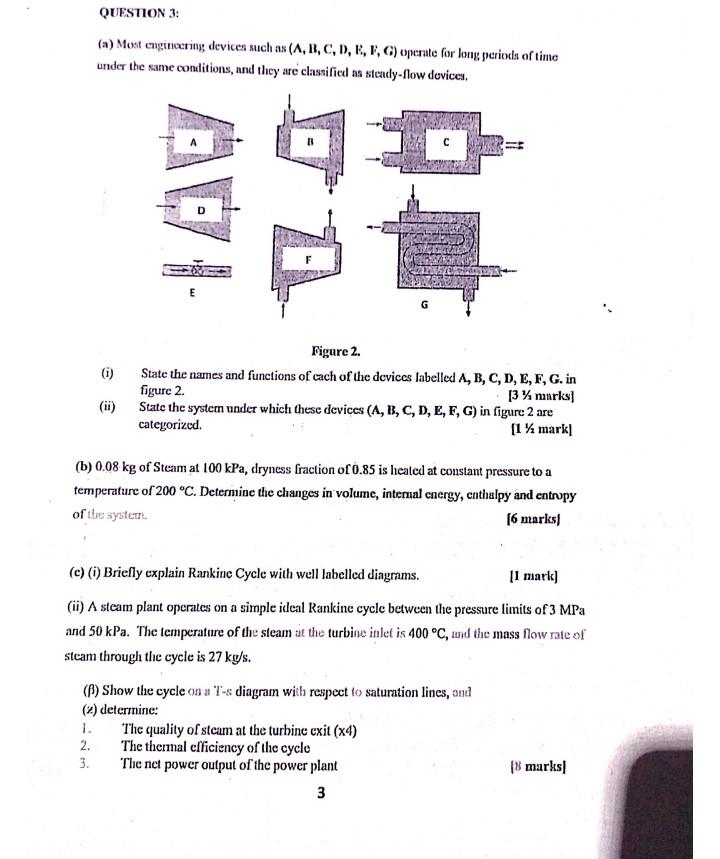 Solved (a) Most engineering devices such as (A,B,C,D,E,F,G) | Chegg.com