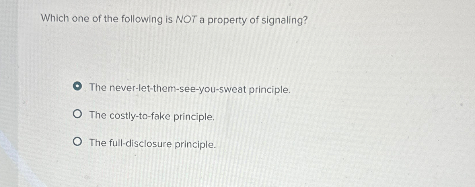 Solved Which one of the following is NOT a property of | Chegg.com