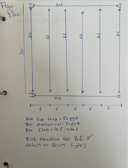 Solved FIr live load =50pSF Fir mechanical = 30 pSF Fir Slab | Chegg.com