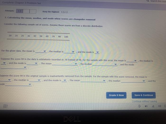 Solved Search this cour Complete Chapter 3 Problem Set Keep | Chegg.com