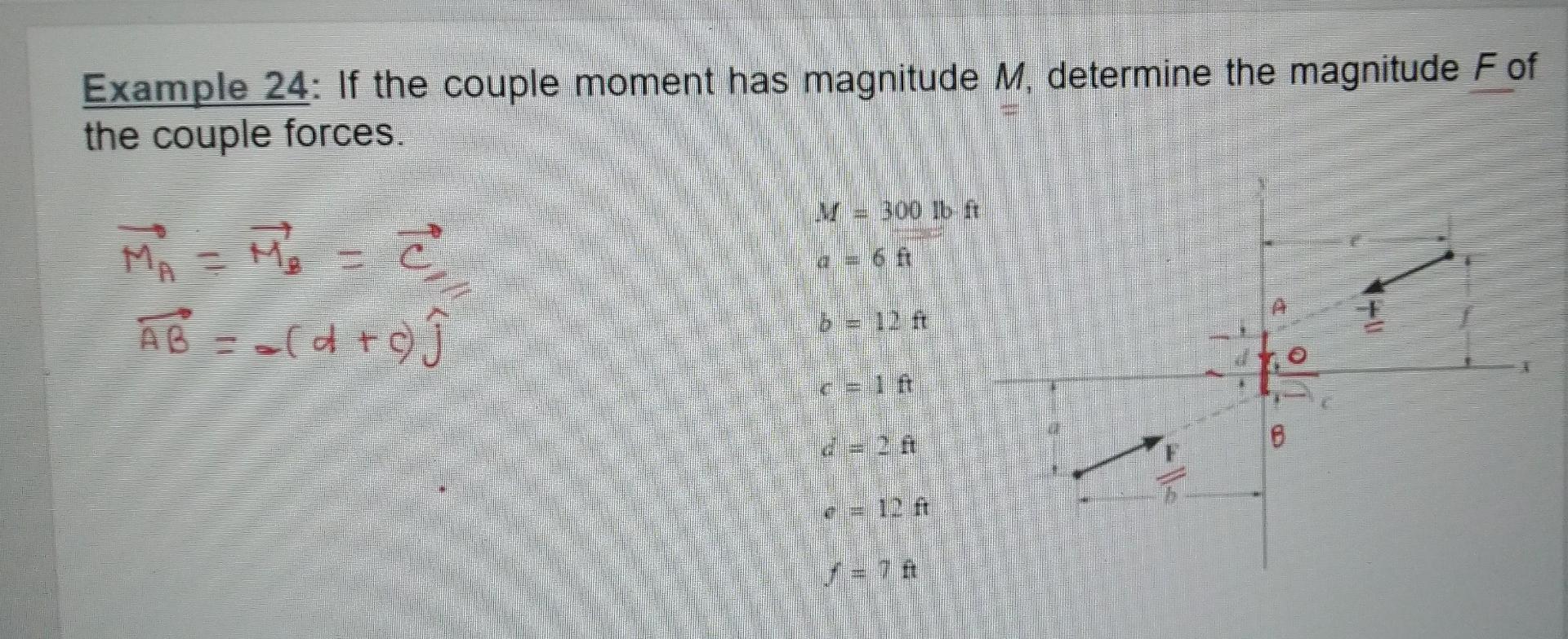 Solved Example 24: If the couple moment has magnitude M, | Chegg.com