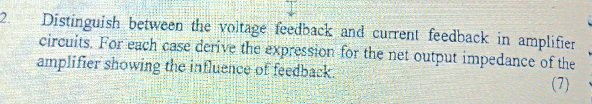 Solved Distinguish between the voltage feedback and current | Chegg.com