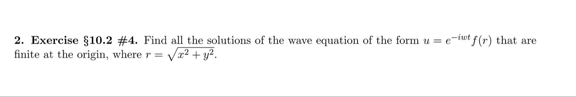 Solved Exercise §10.2 ﻿#4. ﻿Find all the solutions of the | Chegg.com