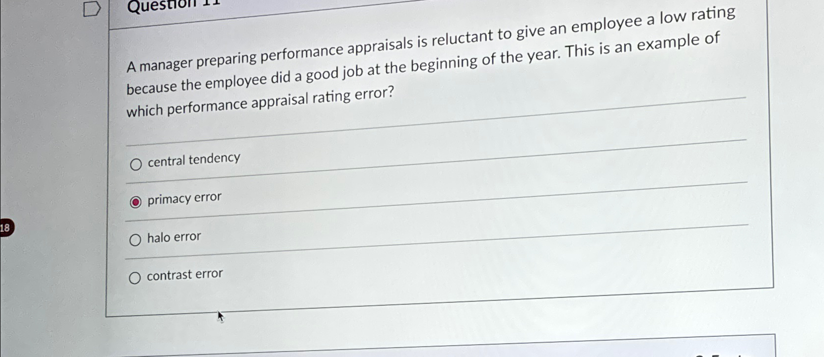 Solved A manager preparing performance appraisals is | Chegg.com