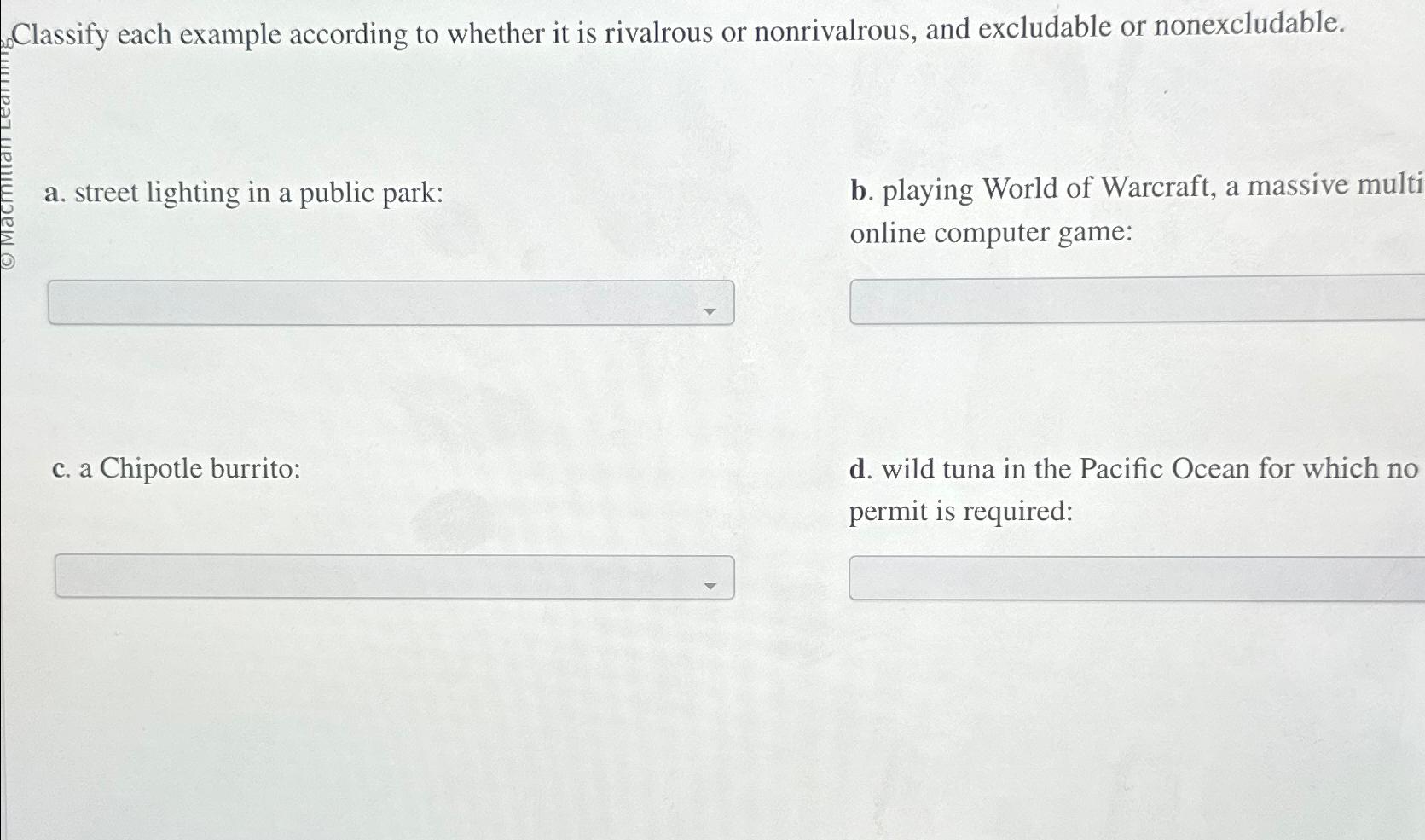 Solved Classify each example according to whether it is | Chegg.com