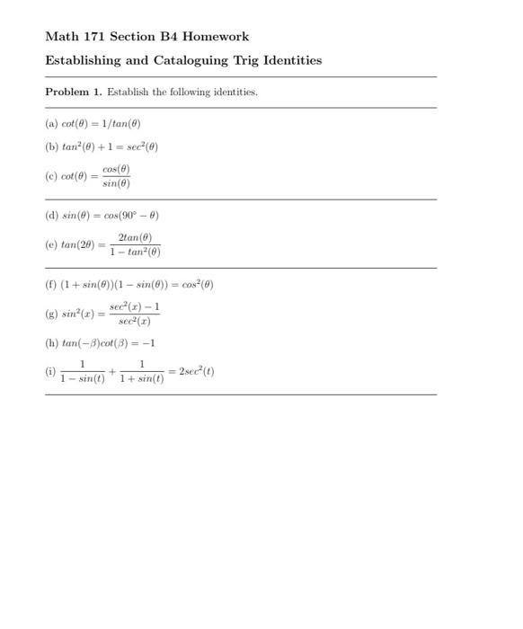 Solved Math 171 Section B3 Homework Solving Basic | Chegg.com