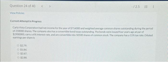 Solved Carla Vista Corporation had net income for the year | Chegg.com