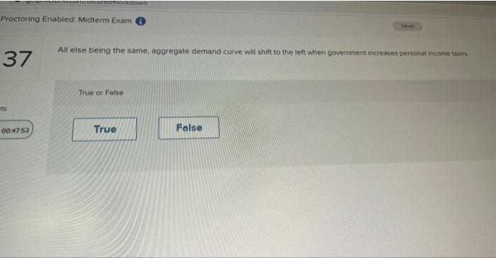 Solved All else being the same, aggregate demand curve will | Chegg.com