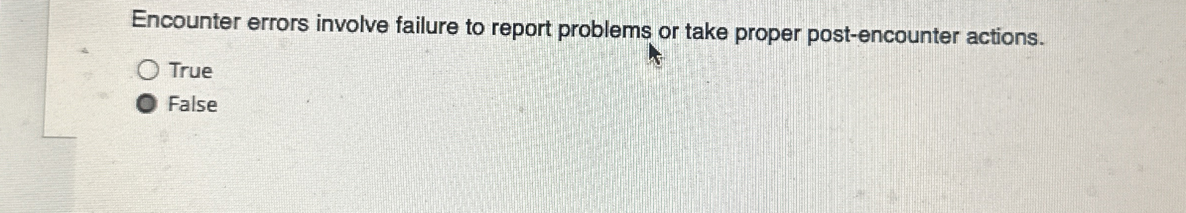 Solved Encounter errors involve failure to report problems | Chegg.com