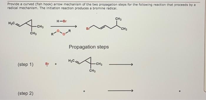 Solved Provide a curved (fish hook) arrow mechanism of the | Chegg.com