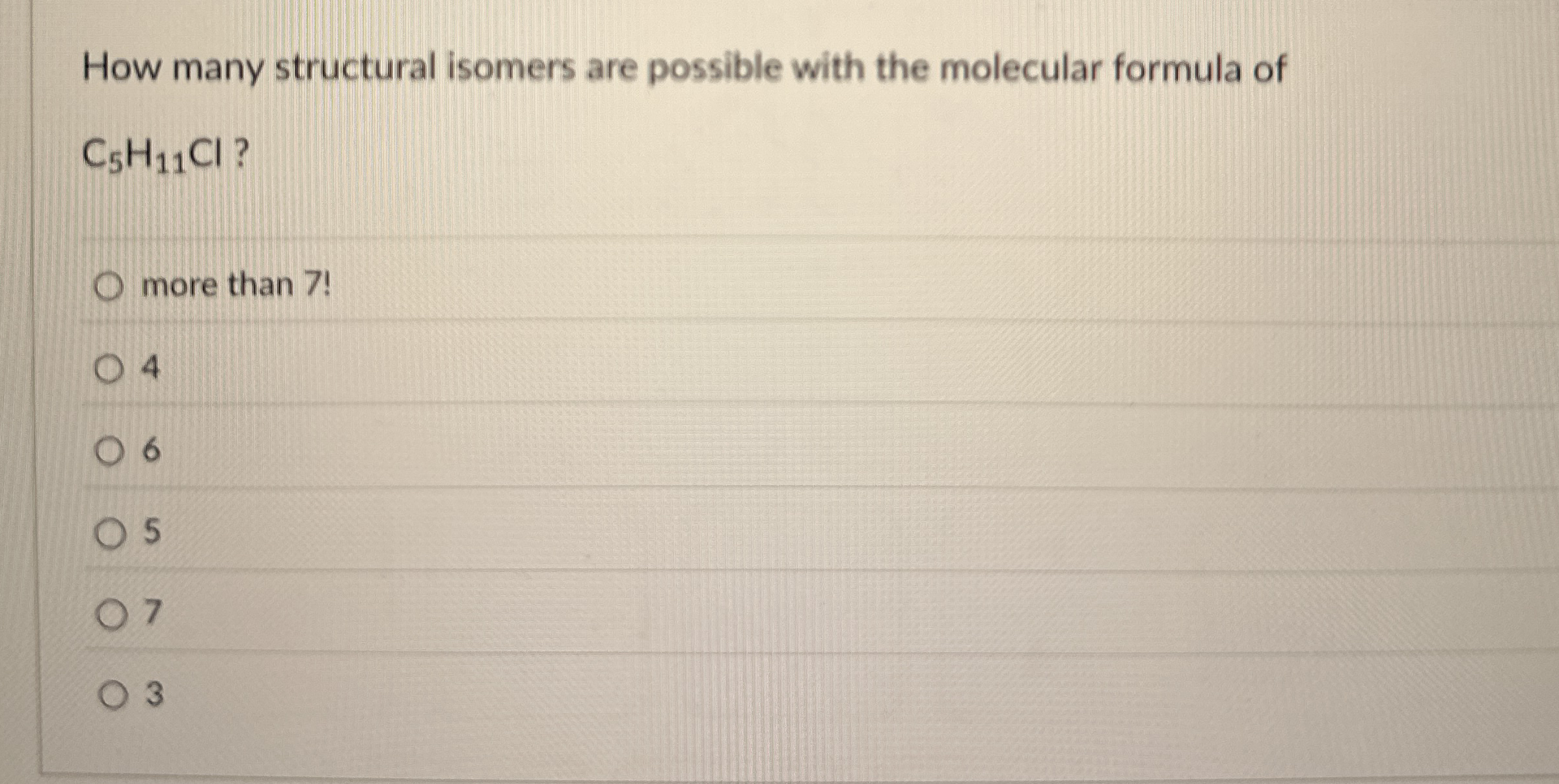 How many structural isomers are possible with the | Chegg.com