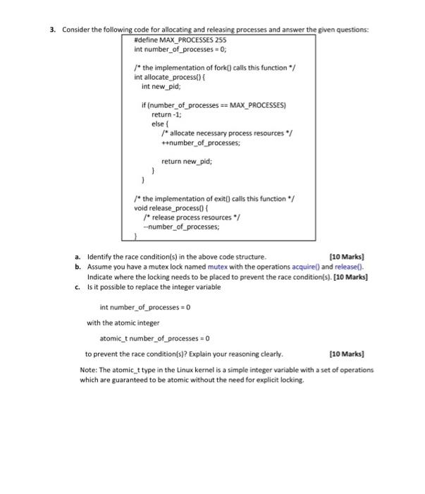 Solved Consider the following code for allocating and | Chegg.com