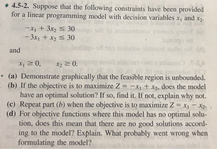 4.5-2. Suppose that the following constraints have | Chegg.com