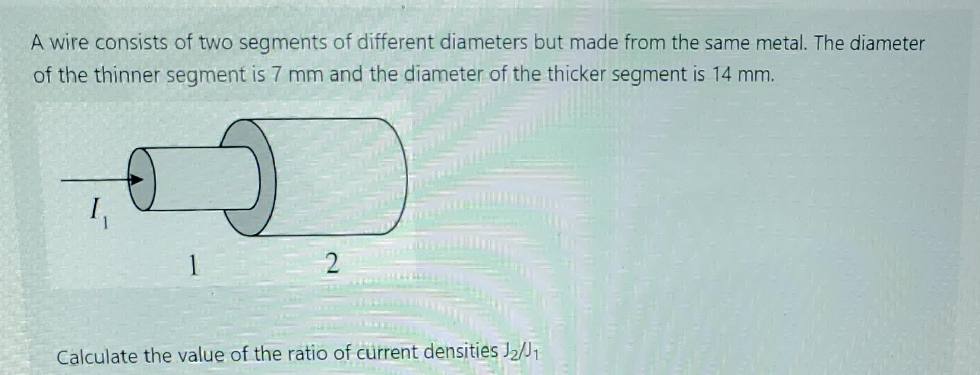 Solved A wire consists of two segments of different | Chegg.com