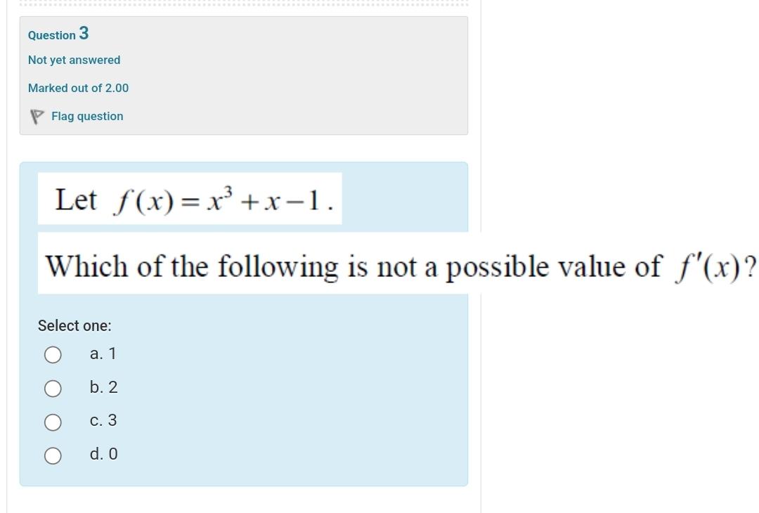 Solved Question 3not Yet Answeredmarked Out Of 2 00p ﻿flag