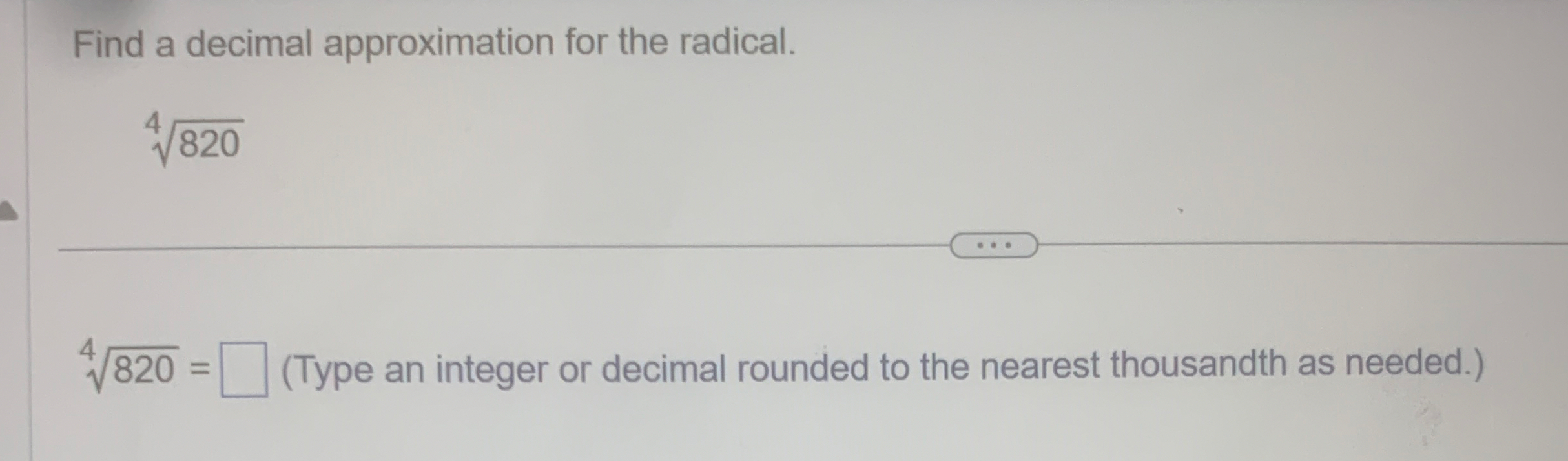 Solved Find a decimal approximation for the | Chegg.com