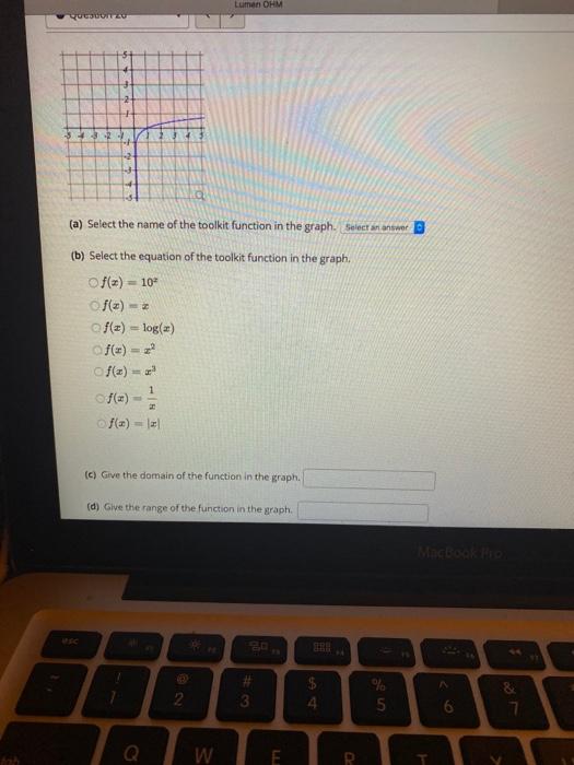 Solved Lumen OHM JUULU -2 (a) Select the name of the toolkit | Chegg.com