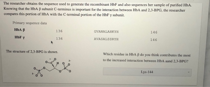 Solved HDF HbA+2.5 mM BPG HOA Given the oxygen dissociation | Chegg.com