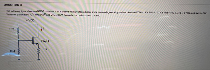 Solved QUESTION 3 The following figure shows an MOS | Chegg.com
