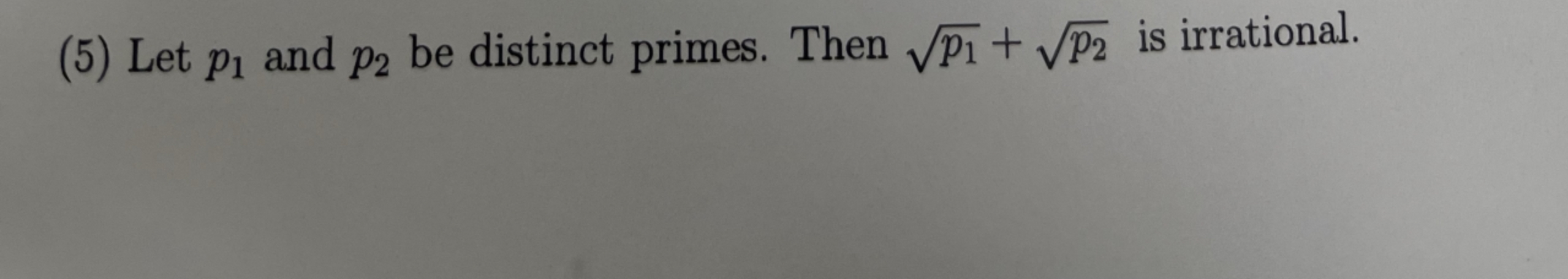(5) ﻿Let p1 ﻿and p2 be ﻿distinct primes. Then | Chegg.com
