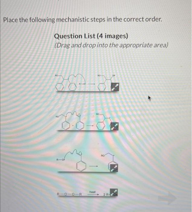 Solved Place the following mechanistic steps in the correct | Chegg.com