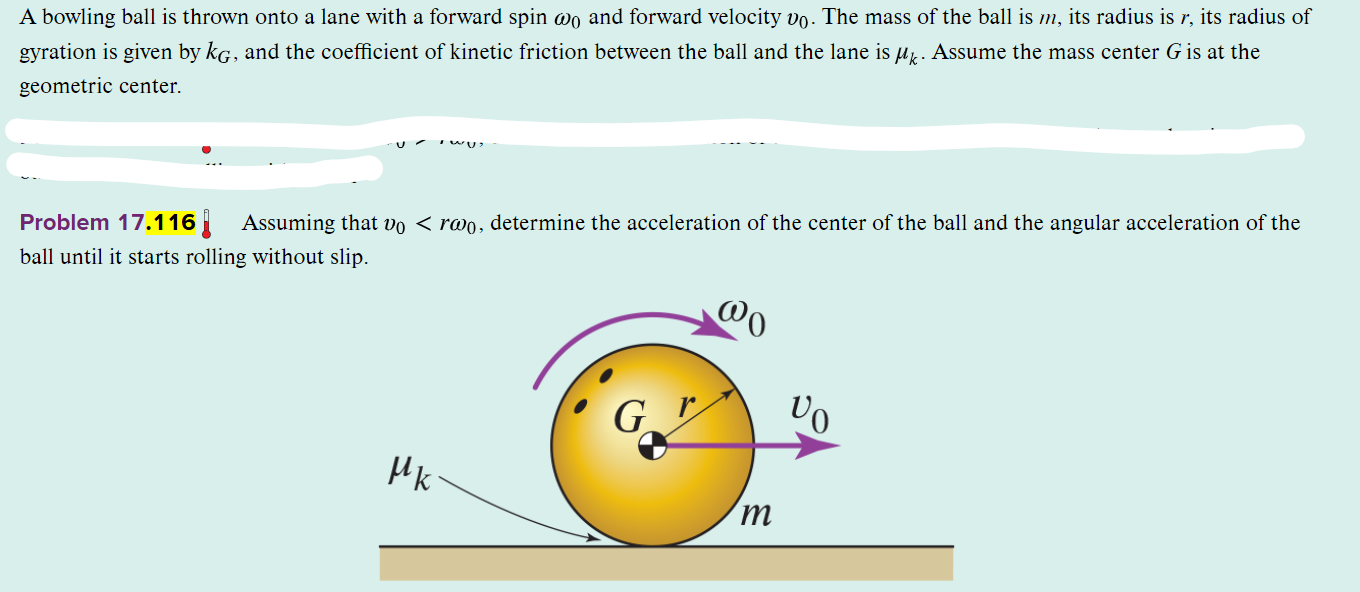 Solved A bowling ball is thrown onto a lane with a forward | Chegg.com