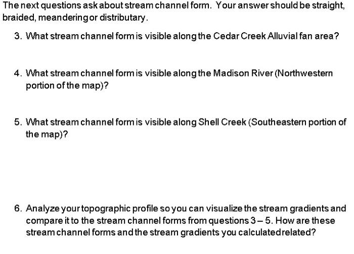 Solved The next questions ask about stream channel form. | Chegg.com